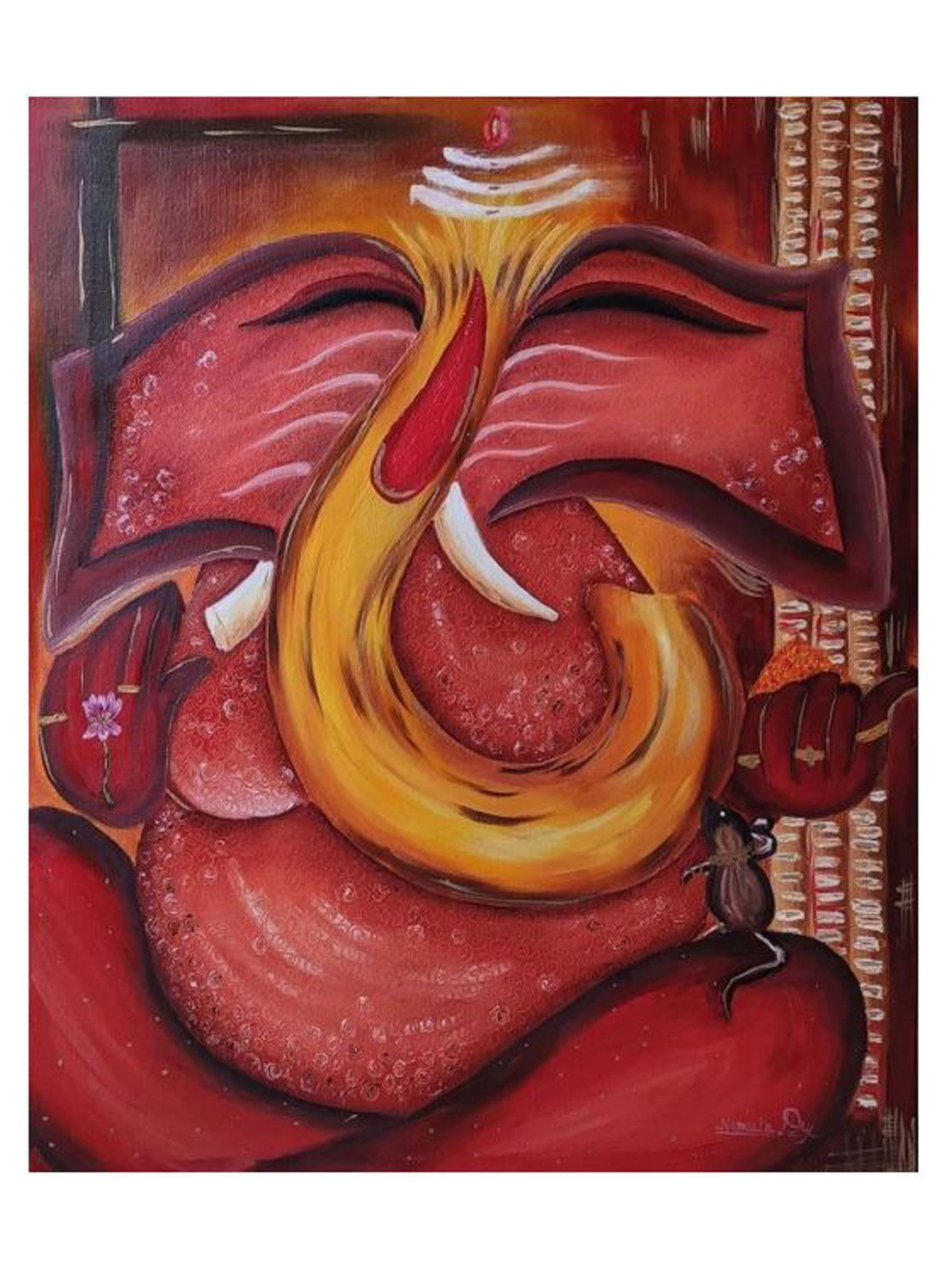 Exotic India Lord Ganesh | Oil On Canvas | By Namrata Dey - Wayfair Canada
